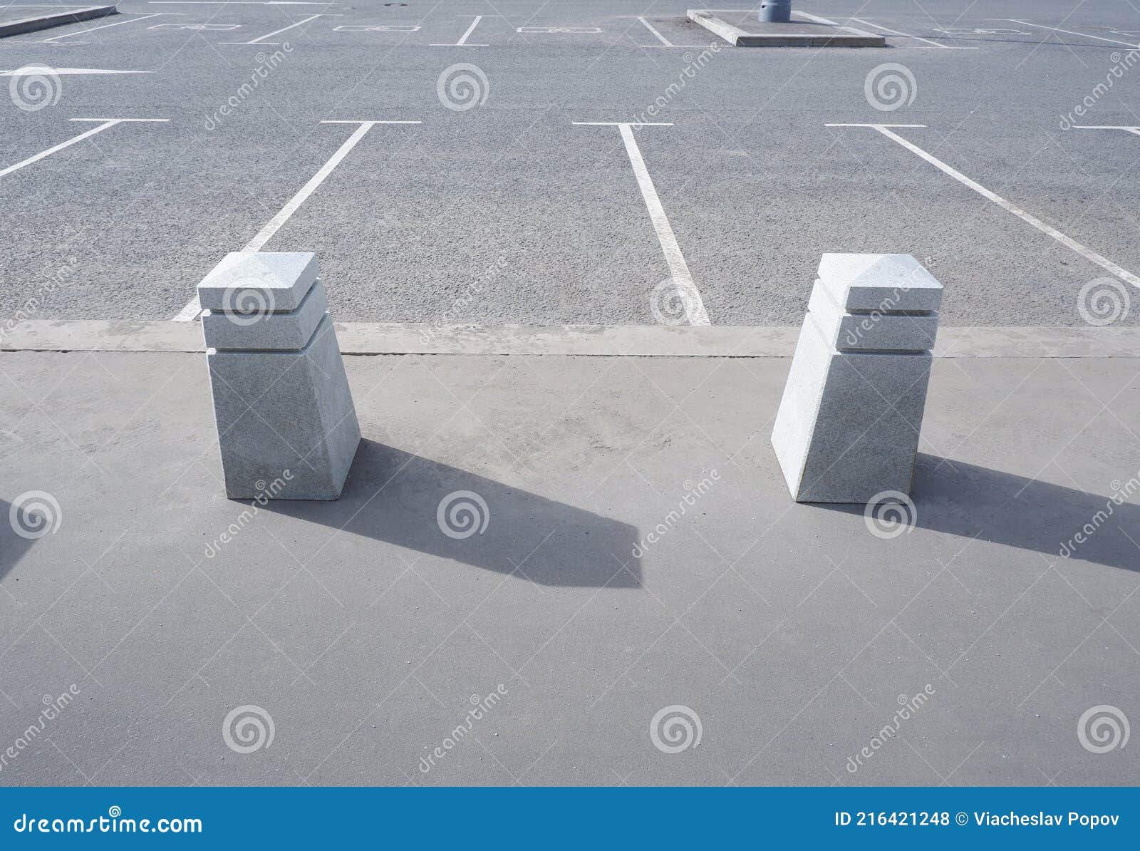 White Concrete Road Columns Stock Photo - Image of outdoor, columns ...