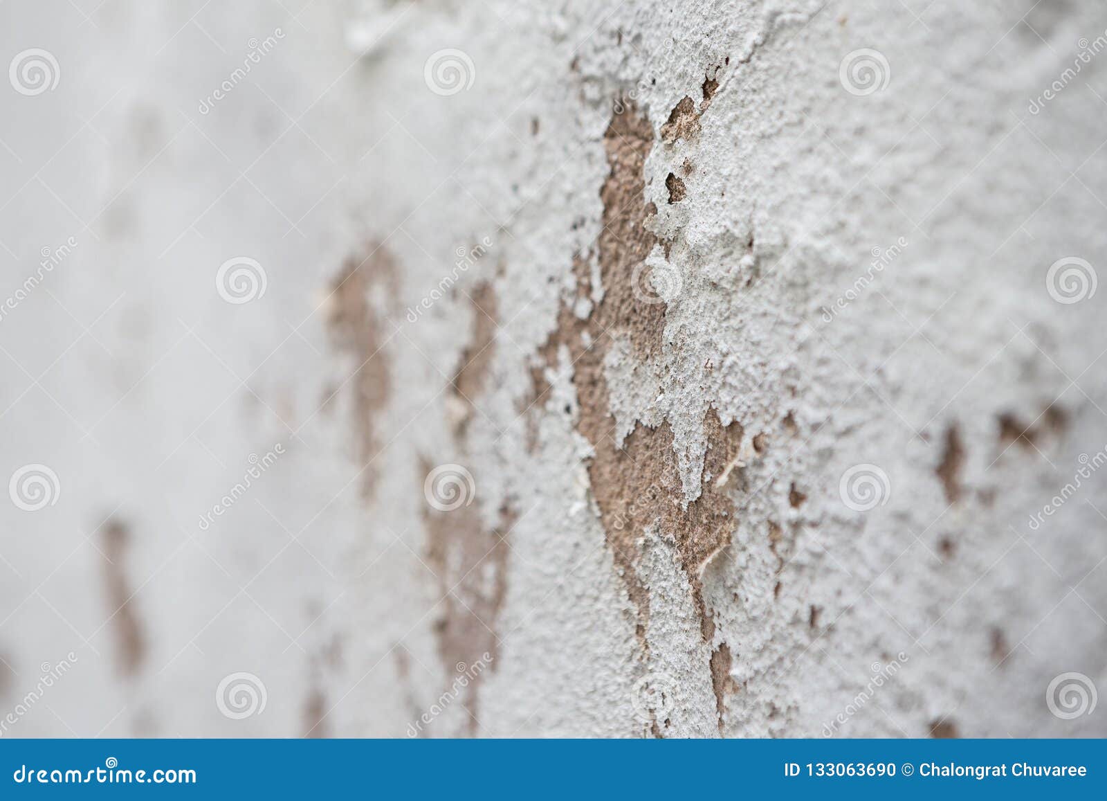 White Concrete Wall Abrasion Stock Photo - Image of damaged, crack ...