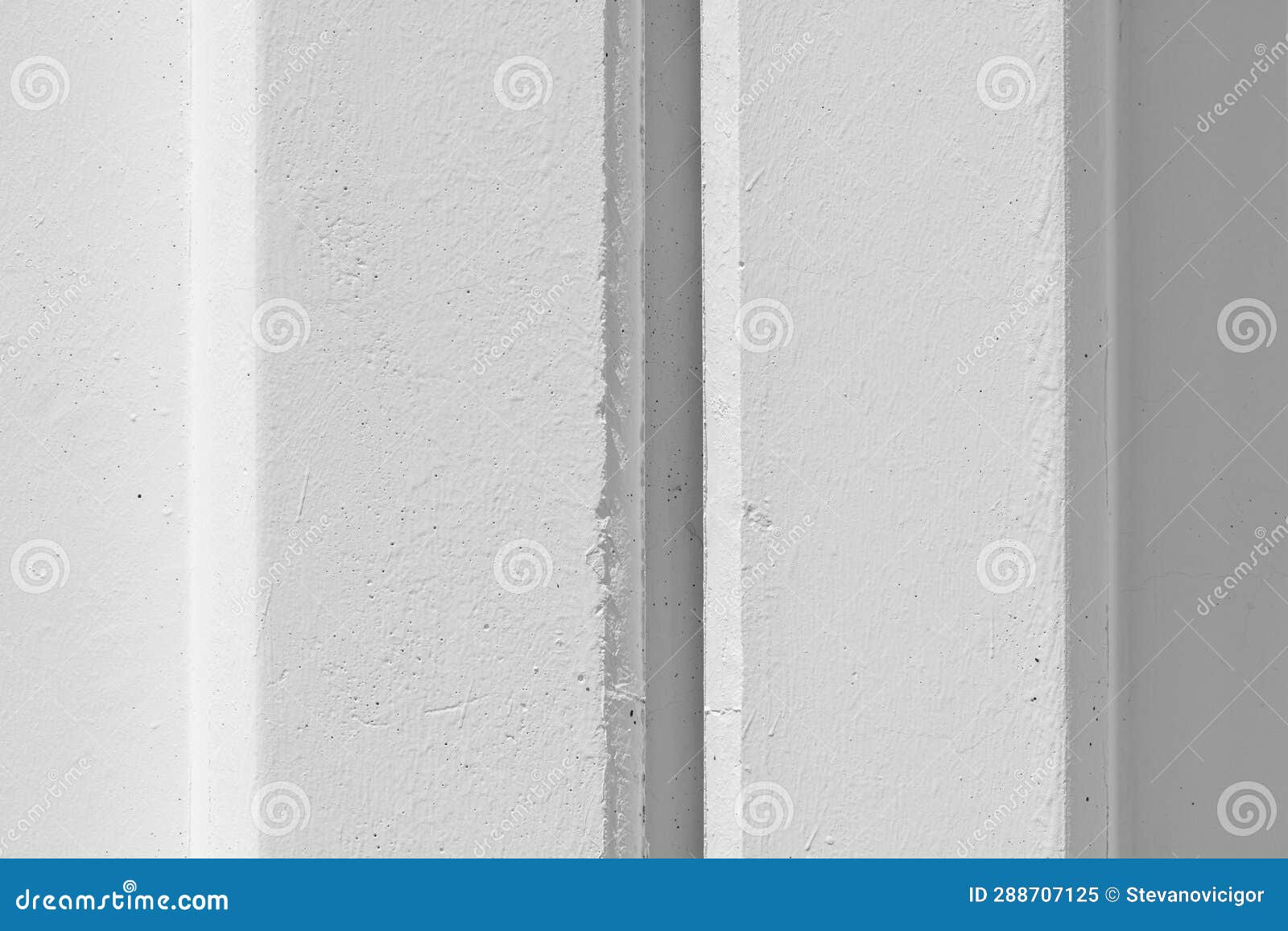 White Concrete Wall with Reinforced Post Stock Image - Image of ...