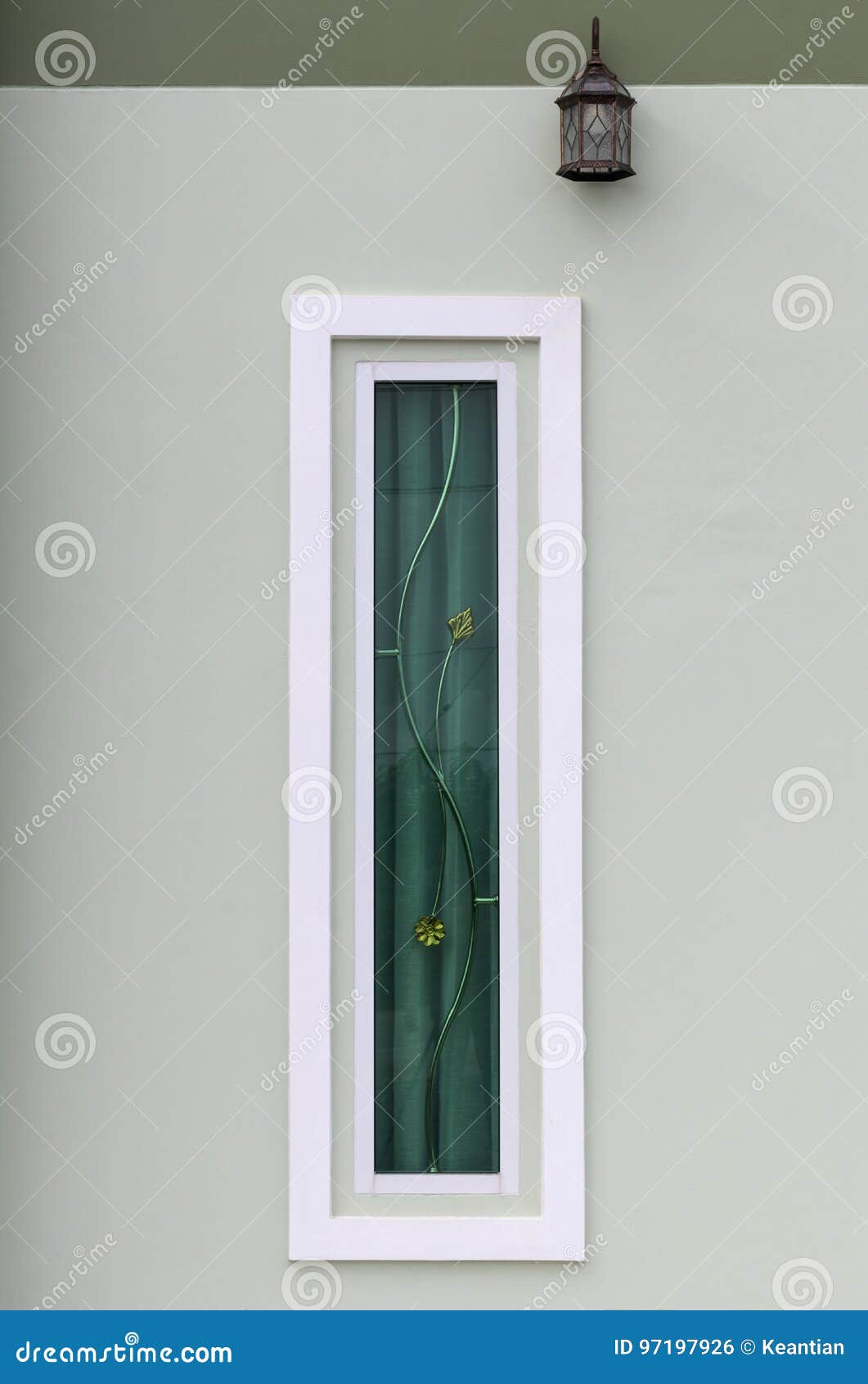 White Concrete Window, Long Rectangular. Stock Photo - Image of ...