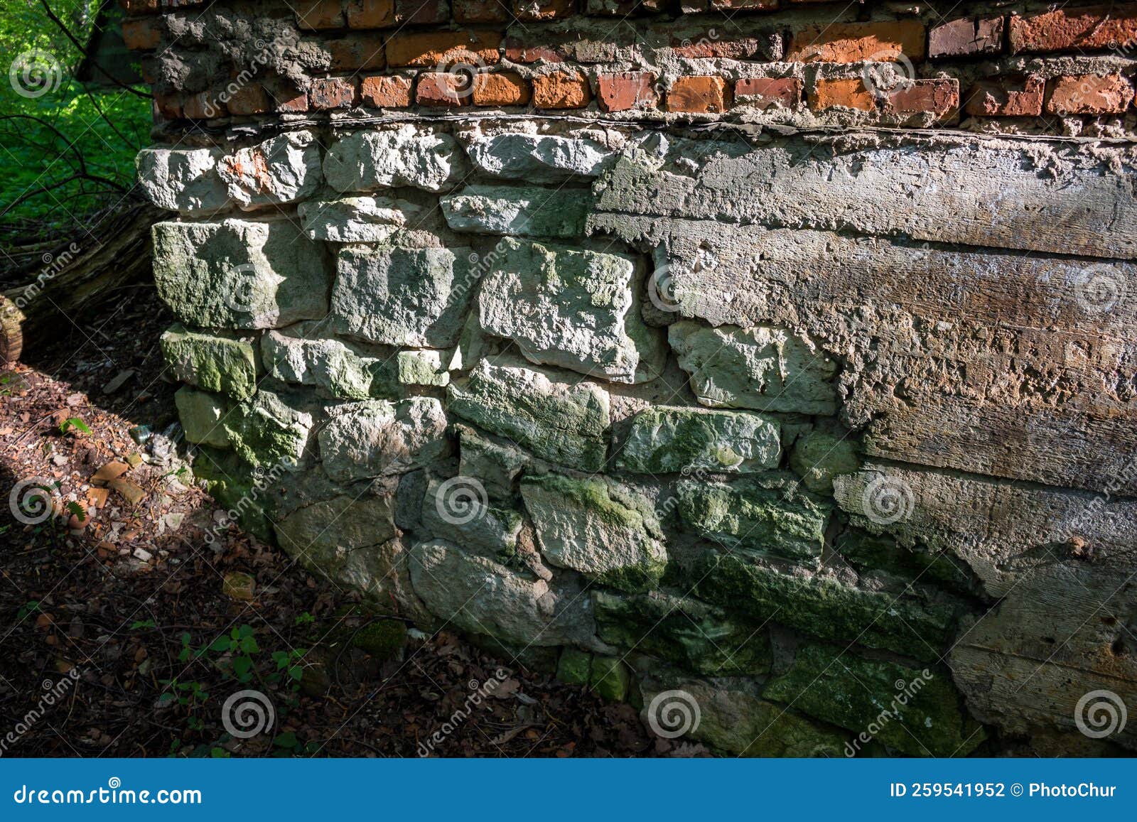 White Construction Limestone in the Form of Blocks in the Foundation ...