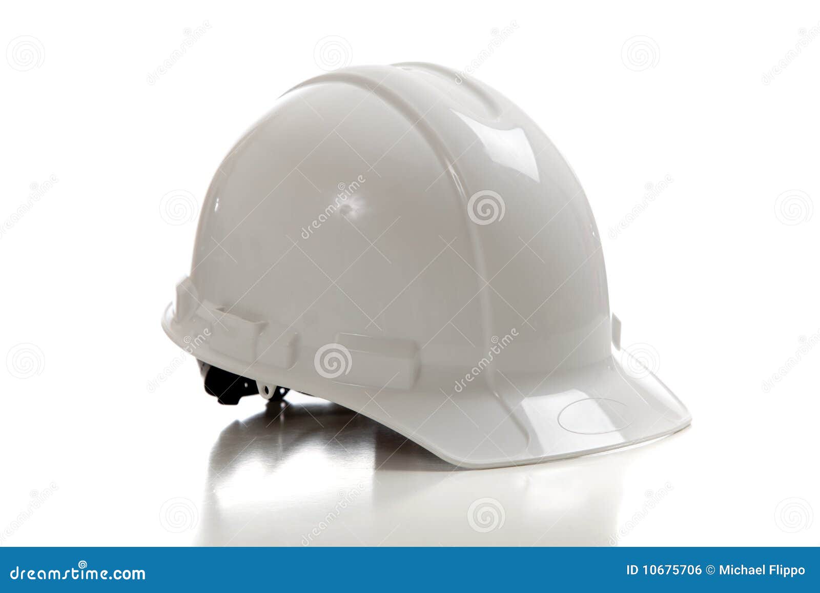 White Construction Workers Hard Hat on White Stock Photo - Image of protection, construction ...