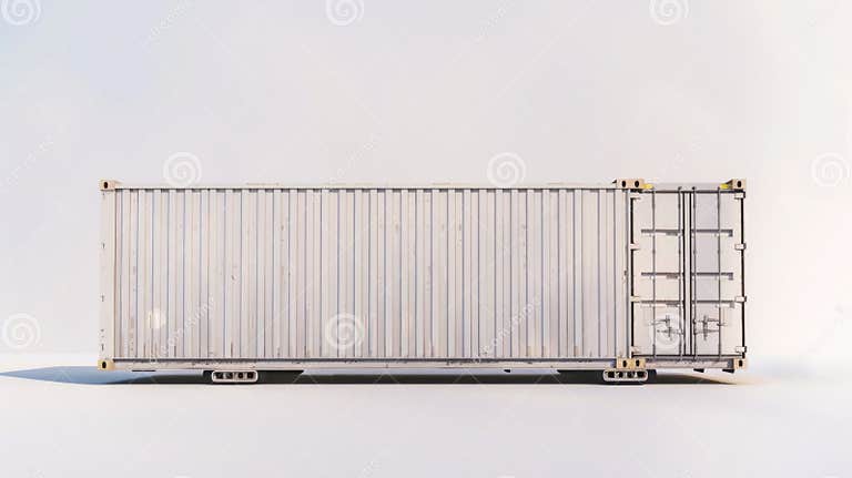 A White Container Placed on a Dolly. Suitable for Logistics Concepts Stock Image - Image of ...