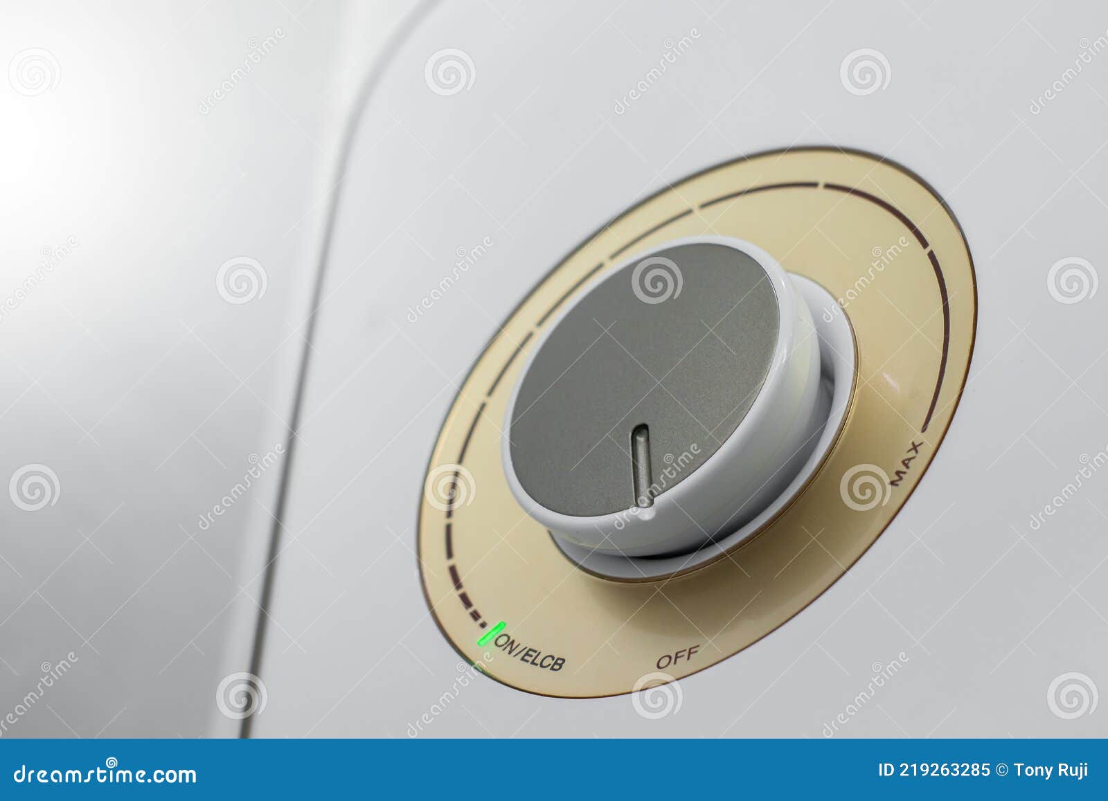 White Control Panel of Water Heater Stock Image - Image of domestic ...