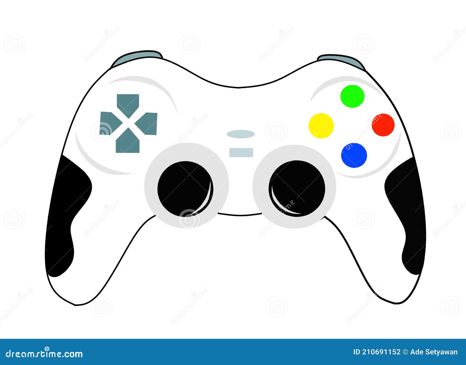 White Controller Gaming Vector Version Stock Vector - Illustration of ...