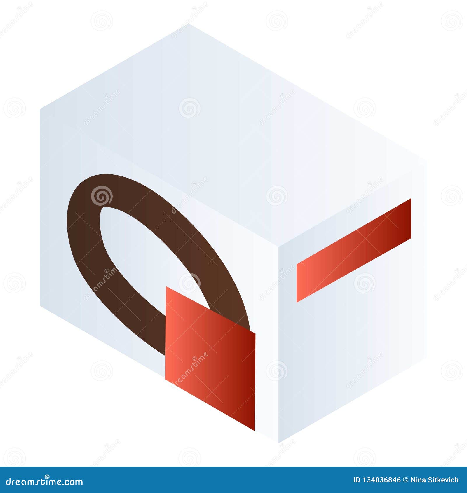 White Cookie Box Icon, Isometric Style Stock Vector - Illustration of ...