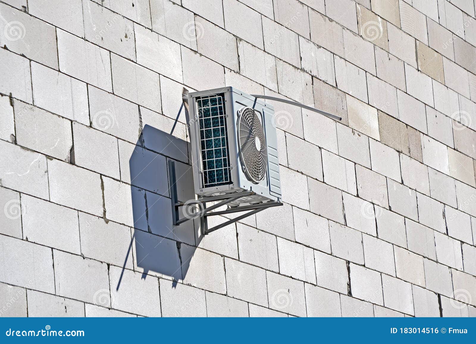 White Cooler with Ventilator Grid on White Tile Wall, Technology, Stock ...