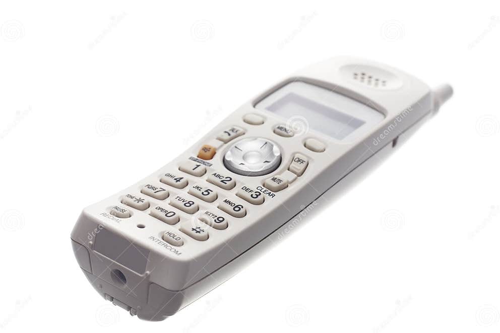White Cordless Phone stock image. Image of caller, distance - 3277181