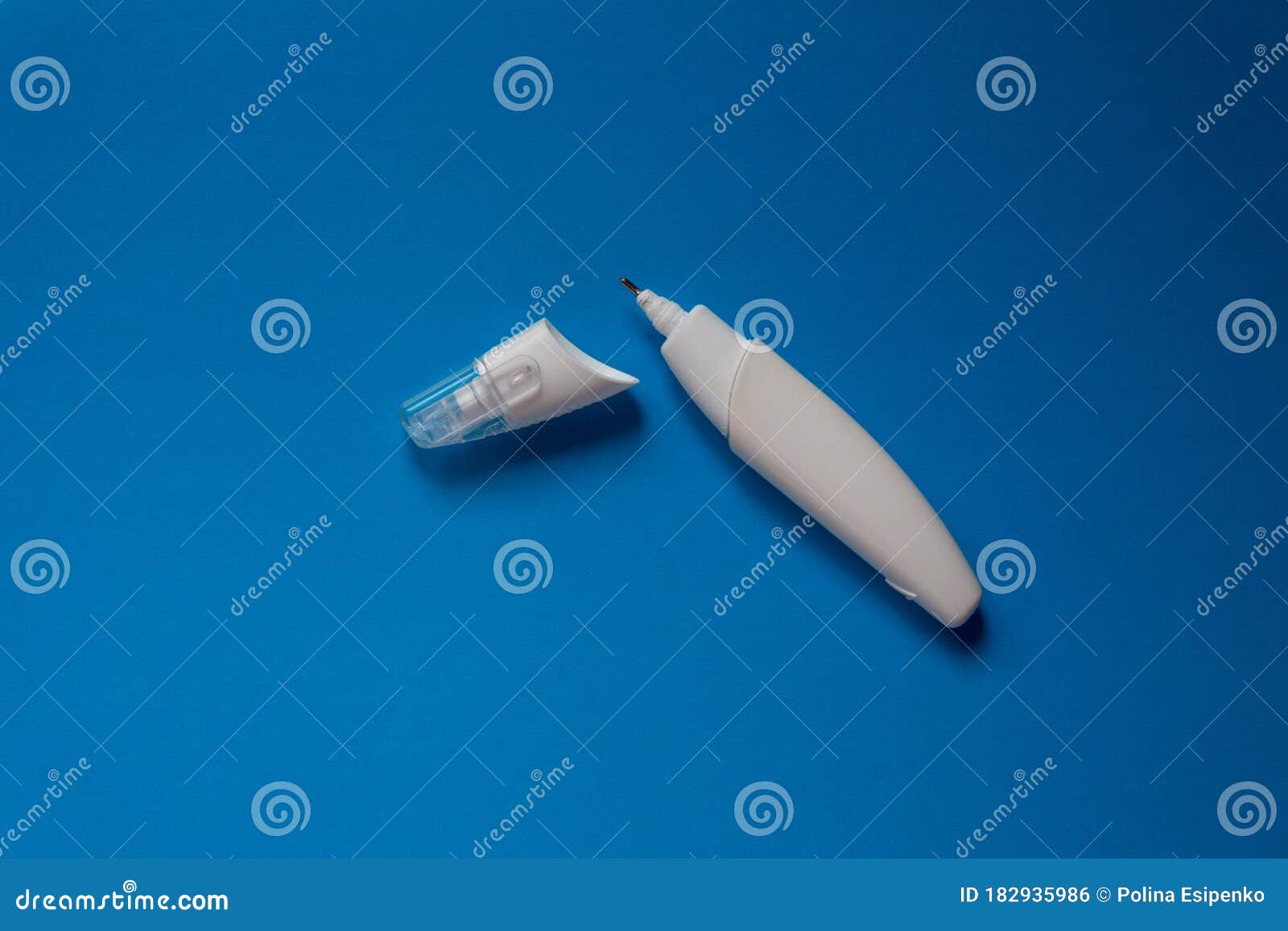 White Corrector for Writing Stock Photo - Image of writing, white ...