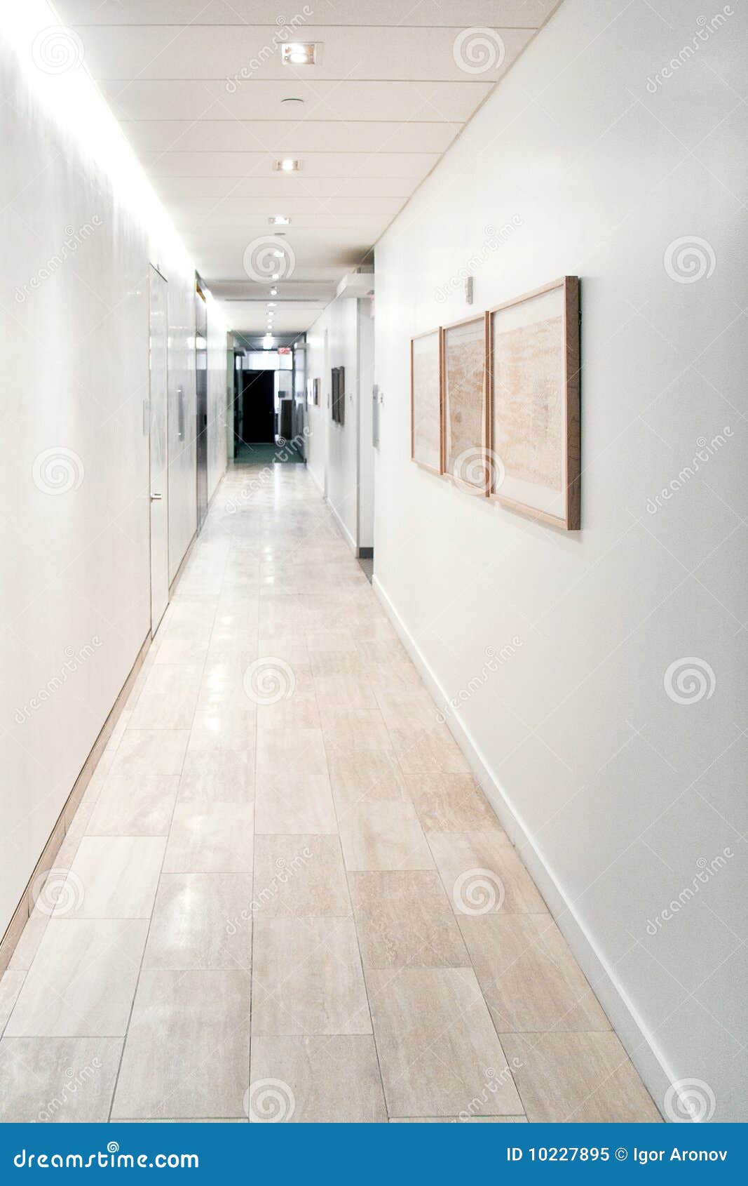 White corridor stock image. Image of clinic, narrow, white - 10227895