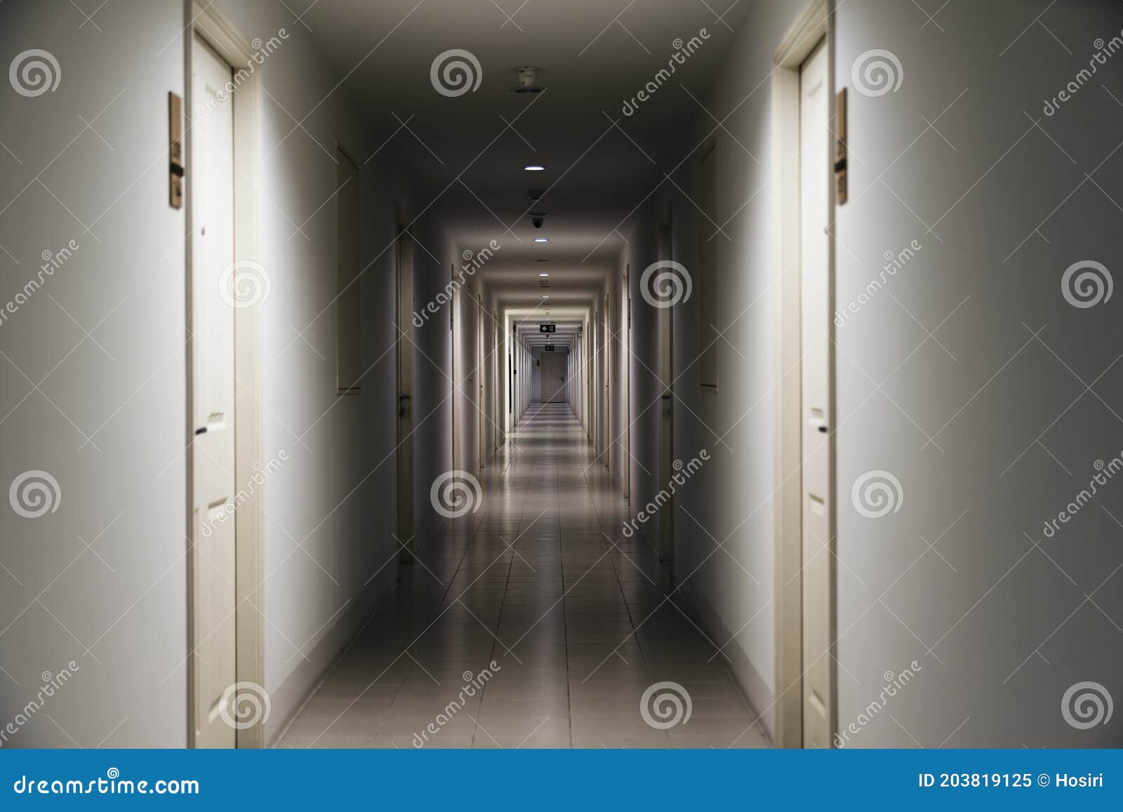 White Corridor in the Building Stock Image - Image of white, indoo ...