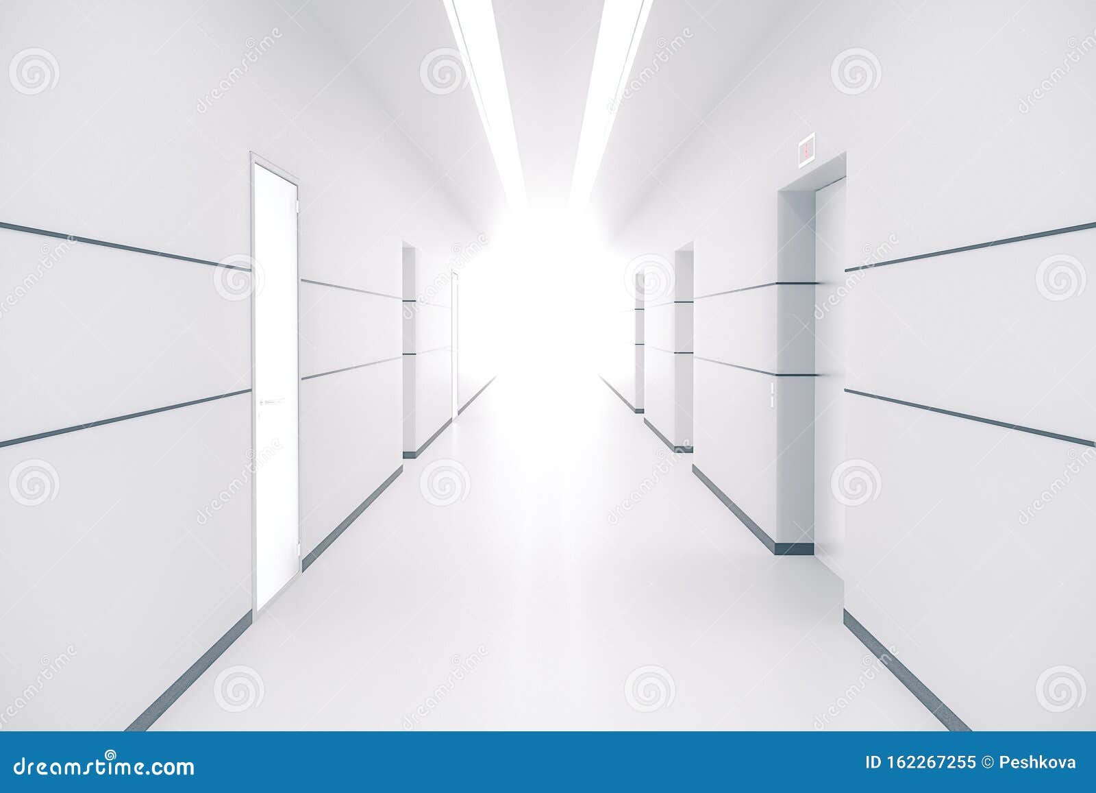 White corridor interior stock illustration. Illustration of ...