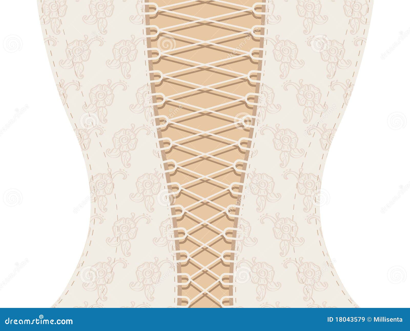 White corset with ribbon stock vector. Illustration of woman - 18043579
