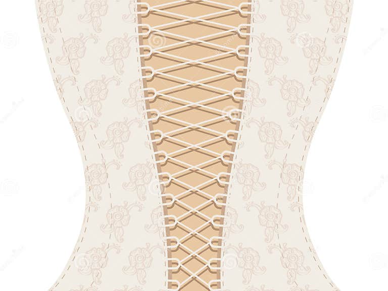 White corset with ribbon stock vector. Illustration of woman - 18043579