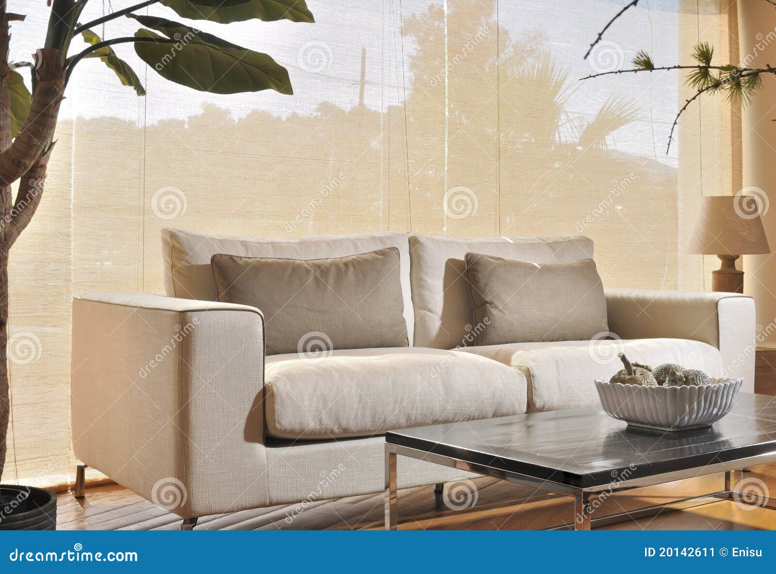 White Cotton Couch stock image. Image of comfortable - 20142611