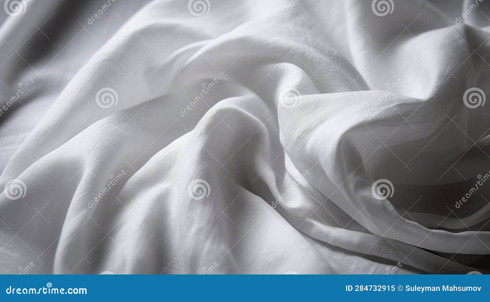 White Cotton Fabric Texture Background. Creases of Cloth and Cotton ...