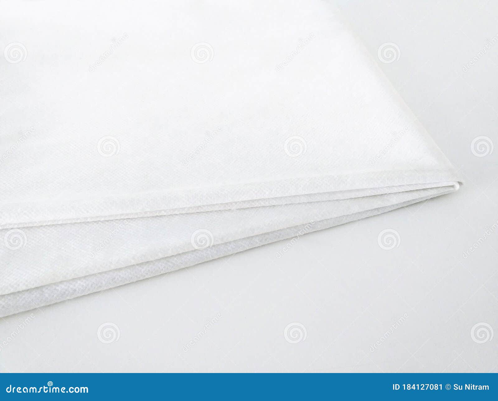 White Cotton Fabric Texture Isolated. Folded White Cotton Fabric. White ...
