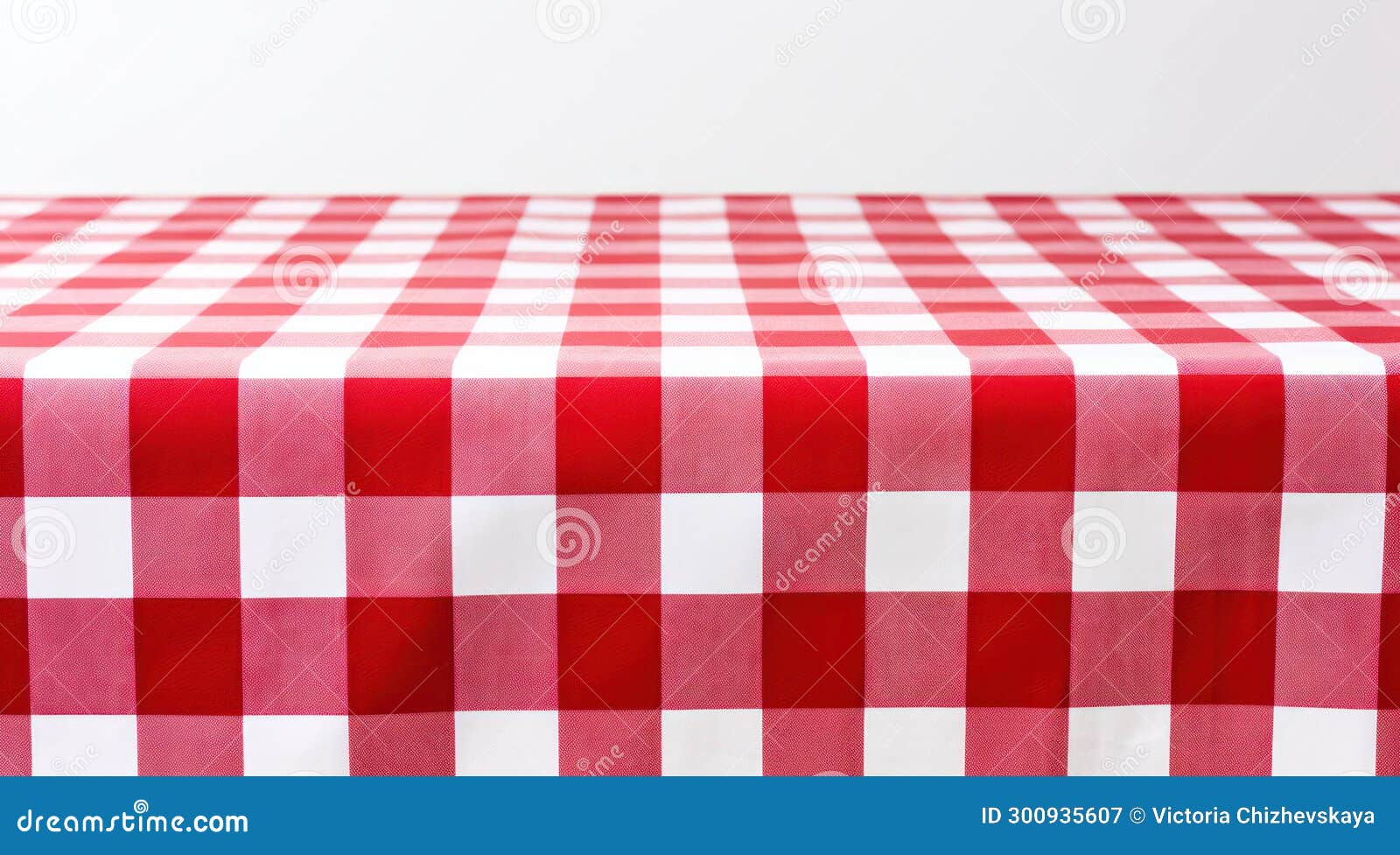 White Cotton Red Plaid Picnic Pattern Tablecloth Textile Design Fabric ...