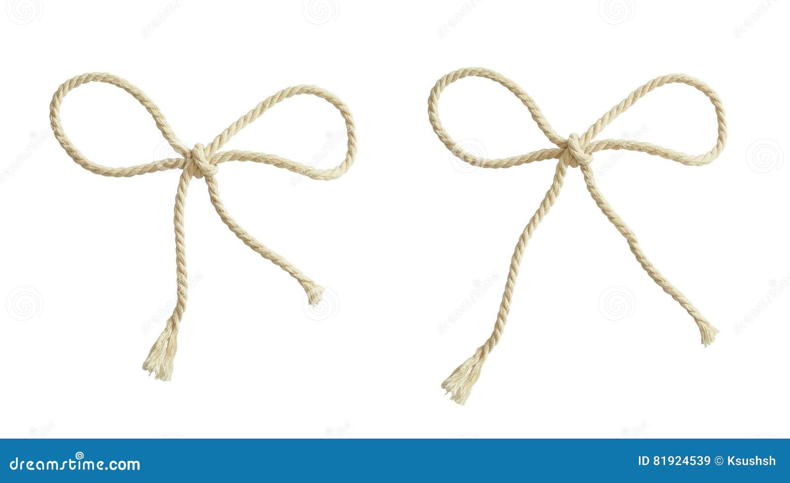 White cotton rope bows stock image. Image of close, tied - 81924539