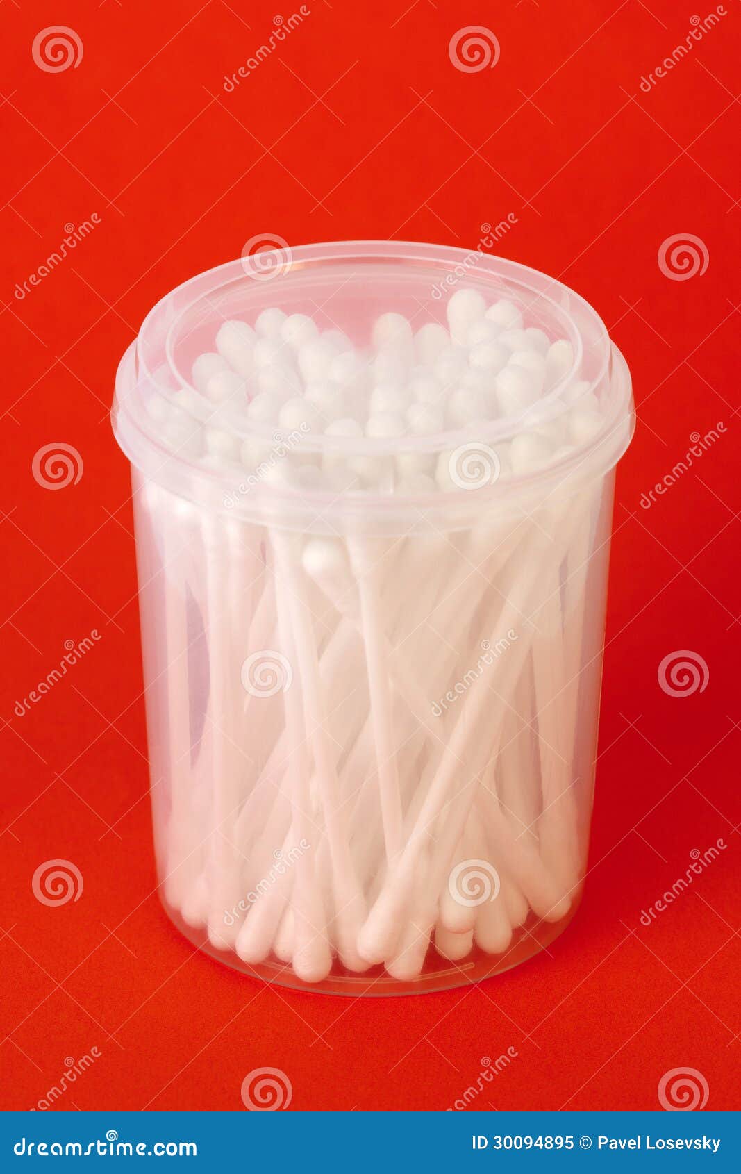 White Cotton Sticks in Plastic Container Editorial Image - Image of ...