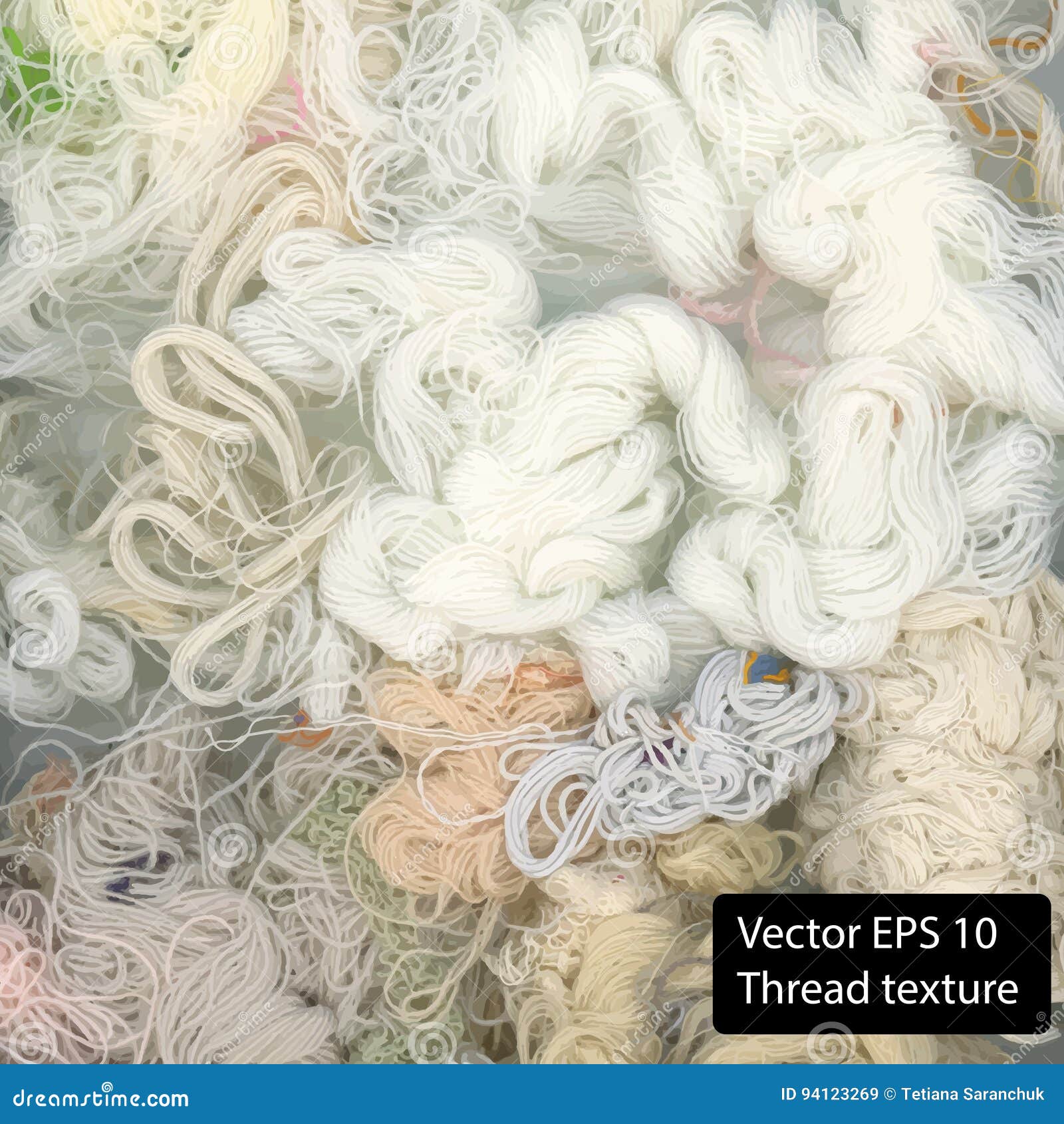 White Cotton Texture. Vector Thread Background Stock Vector ...