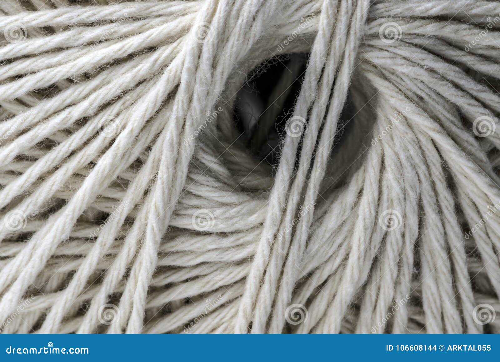 White Cotton Thread Ball Macro Close Up Stock Photo - Image of light ...