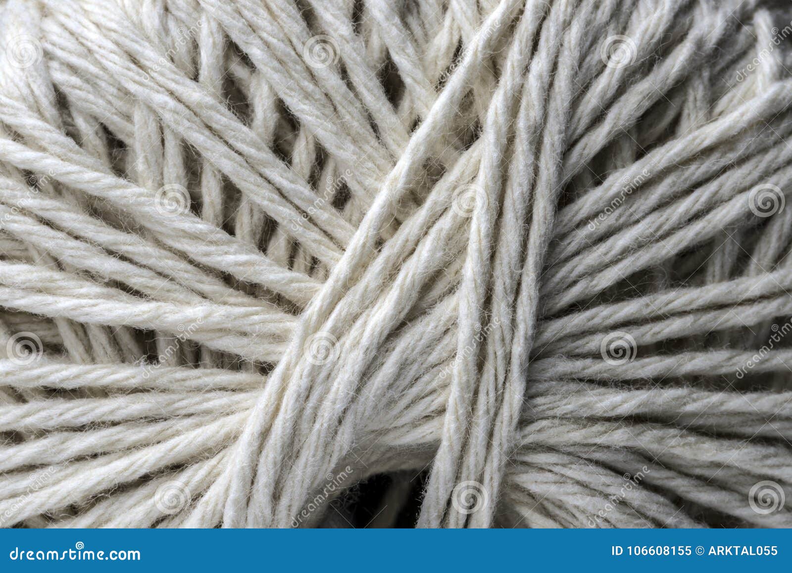 White Cotton Thread Ball Macro Close Up Stock Image - Image of colorful ...