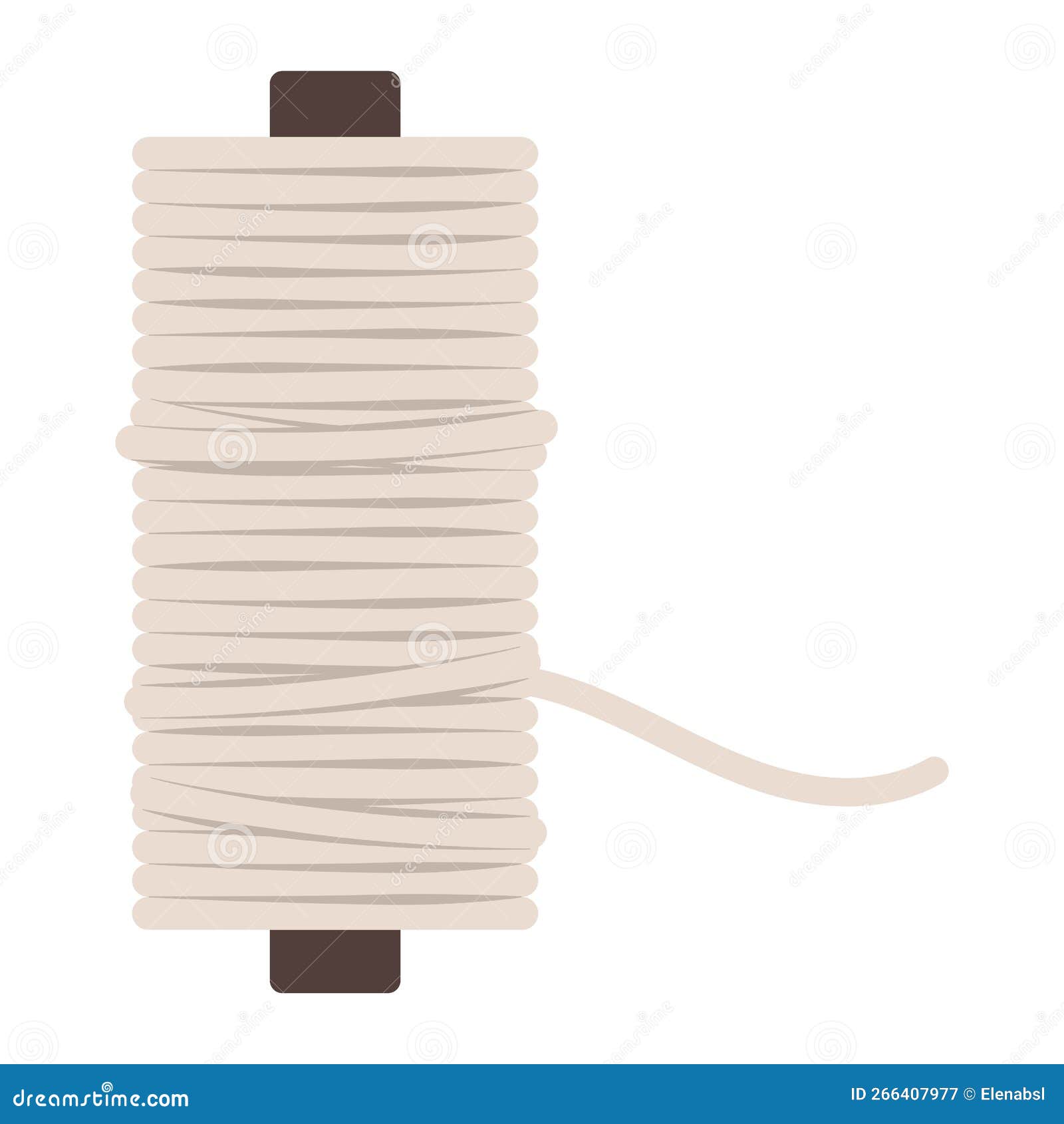 White Cotton Thread Spool Isolated Stock Vector - Illustration of wool ...