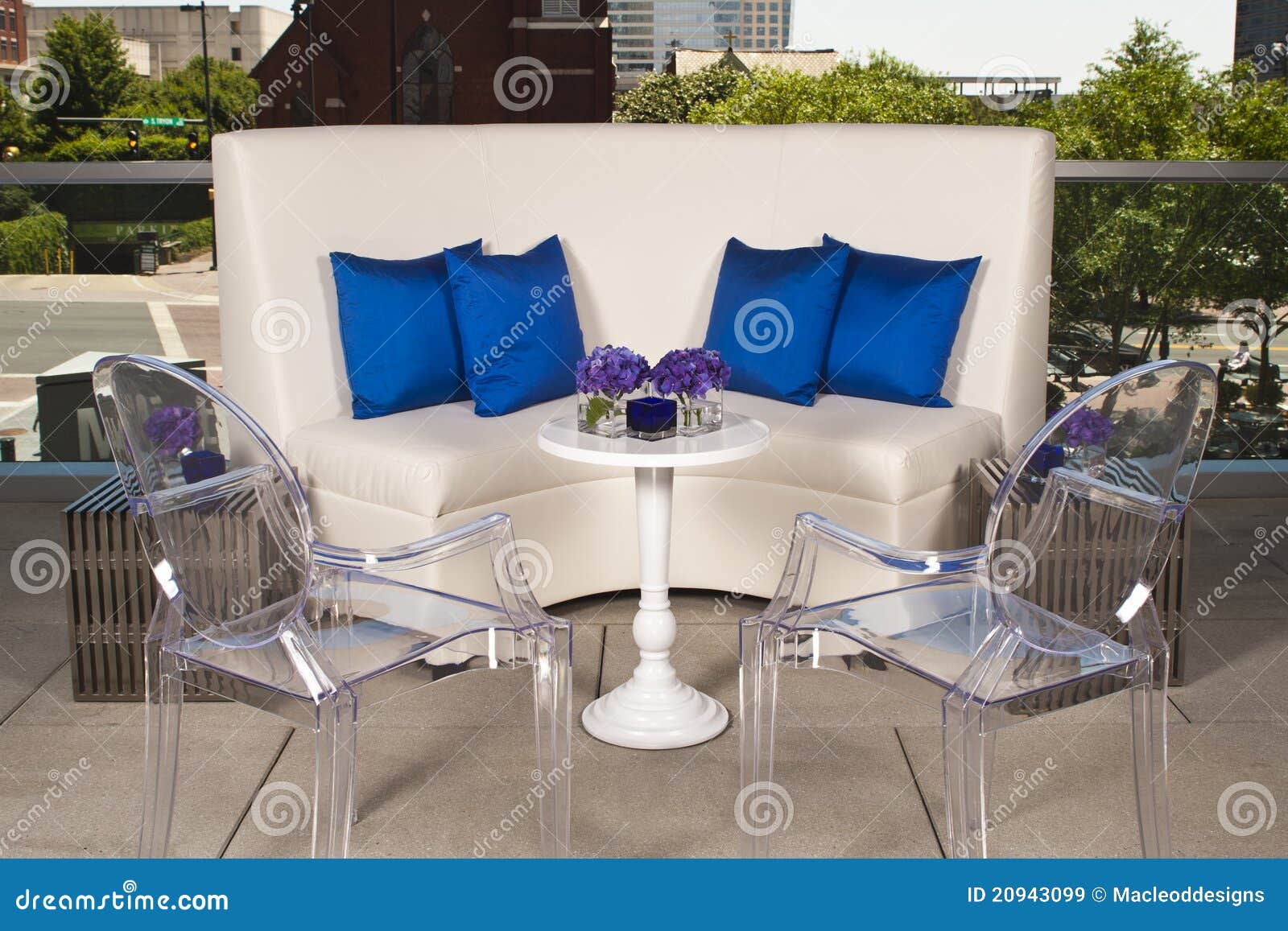 White Couch with Ghost Chairs Stock Image - Image of furnishing ...