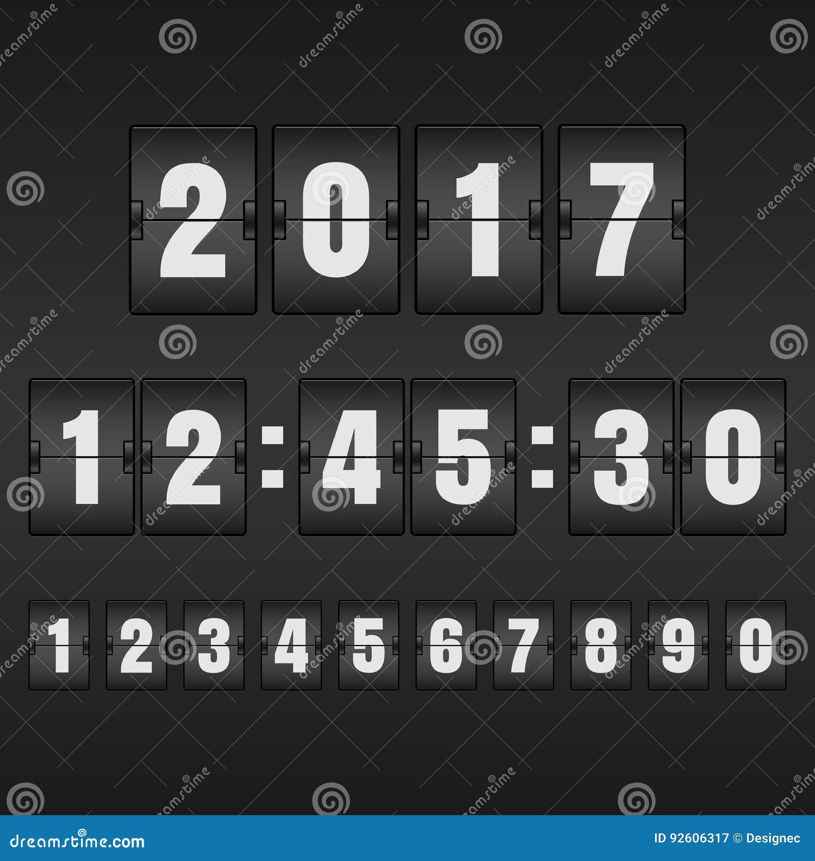 White Countdown Timer and Mechanical Scoreboard with Different N Stock ...