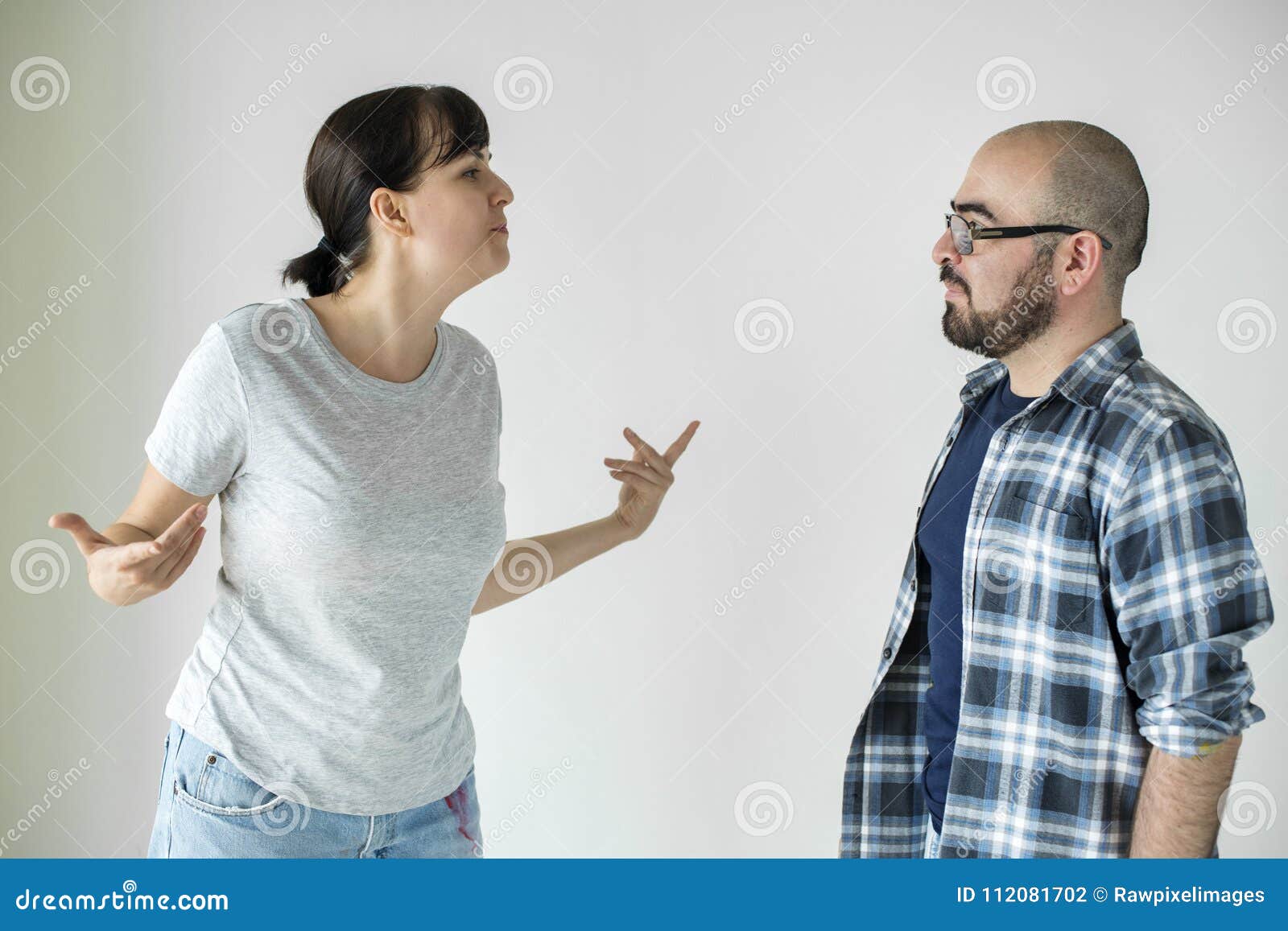White Couple Having an Argument Stock Photo - Image of boyfriend ...