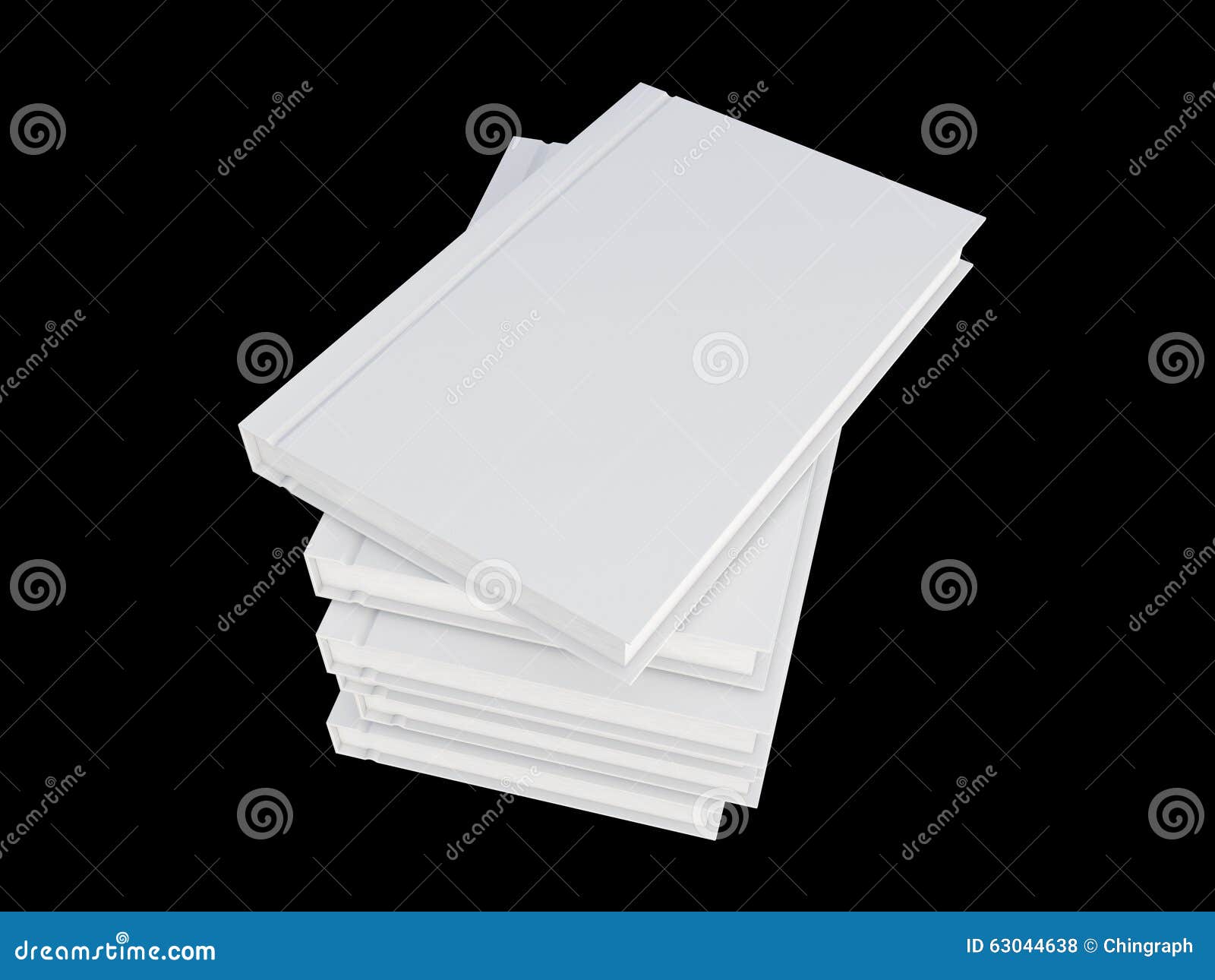 White Cover Book Isolated on Black Stock Illustration - Illustration of ...