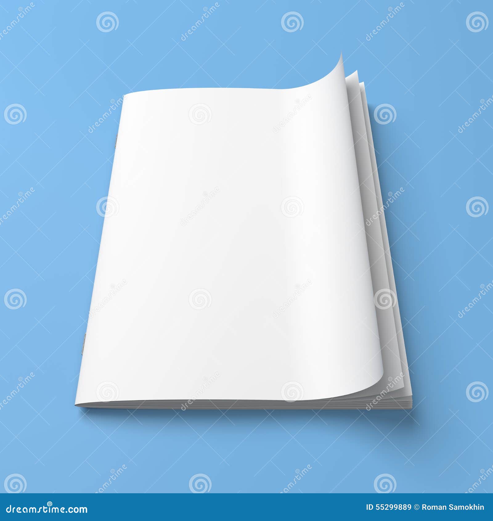 White Cover Empty Magazine Blank Stock Illustration - Illustration of ...