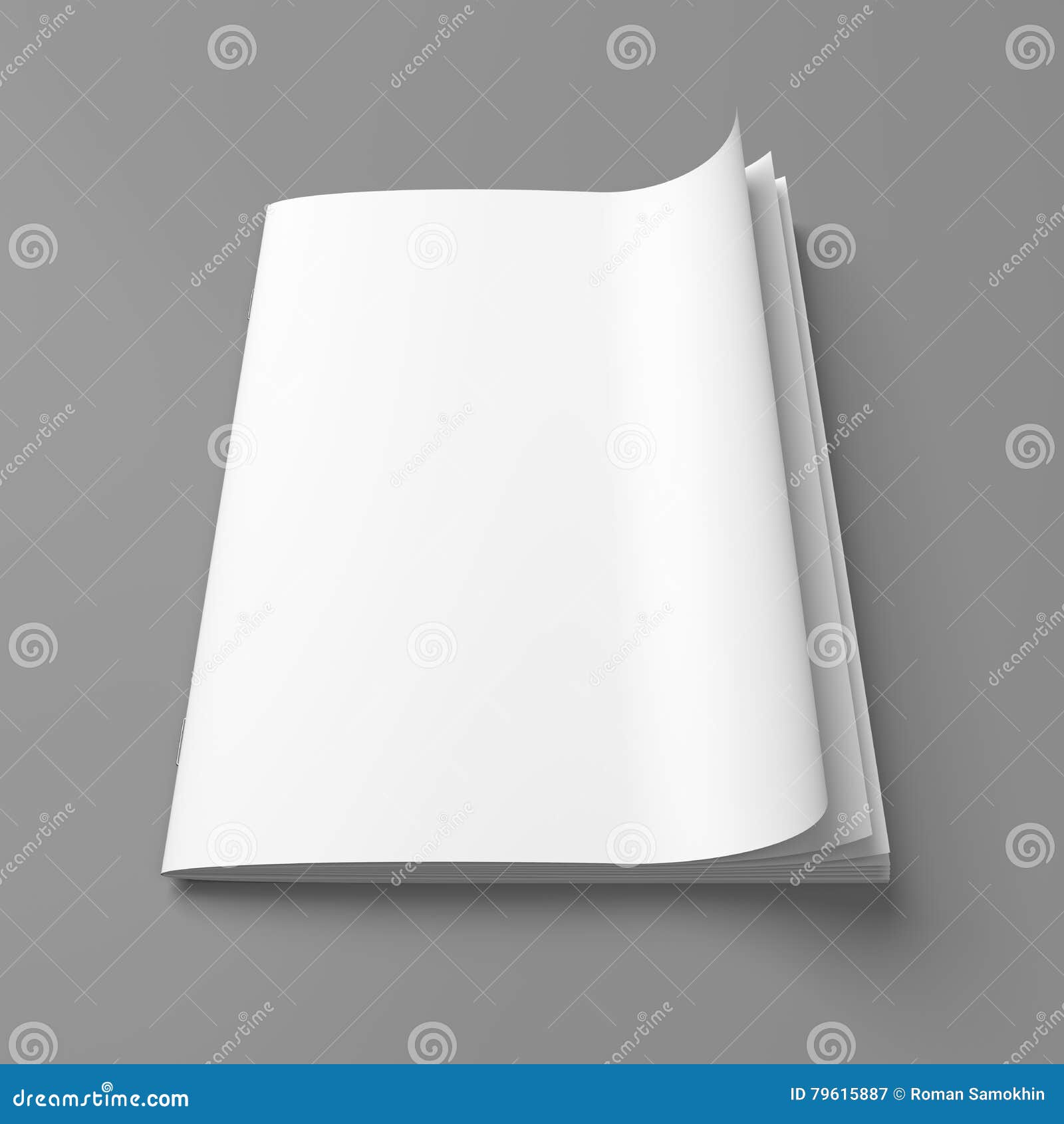 White Cover Empty Magazine Blank Stock Illustration - Illustration of ...