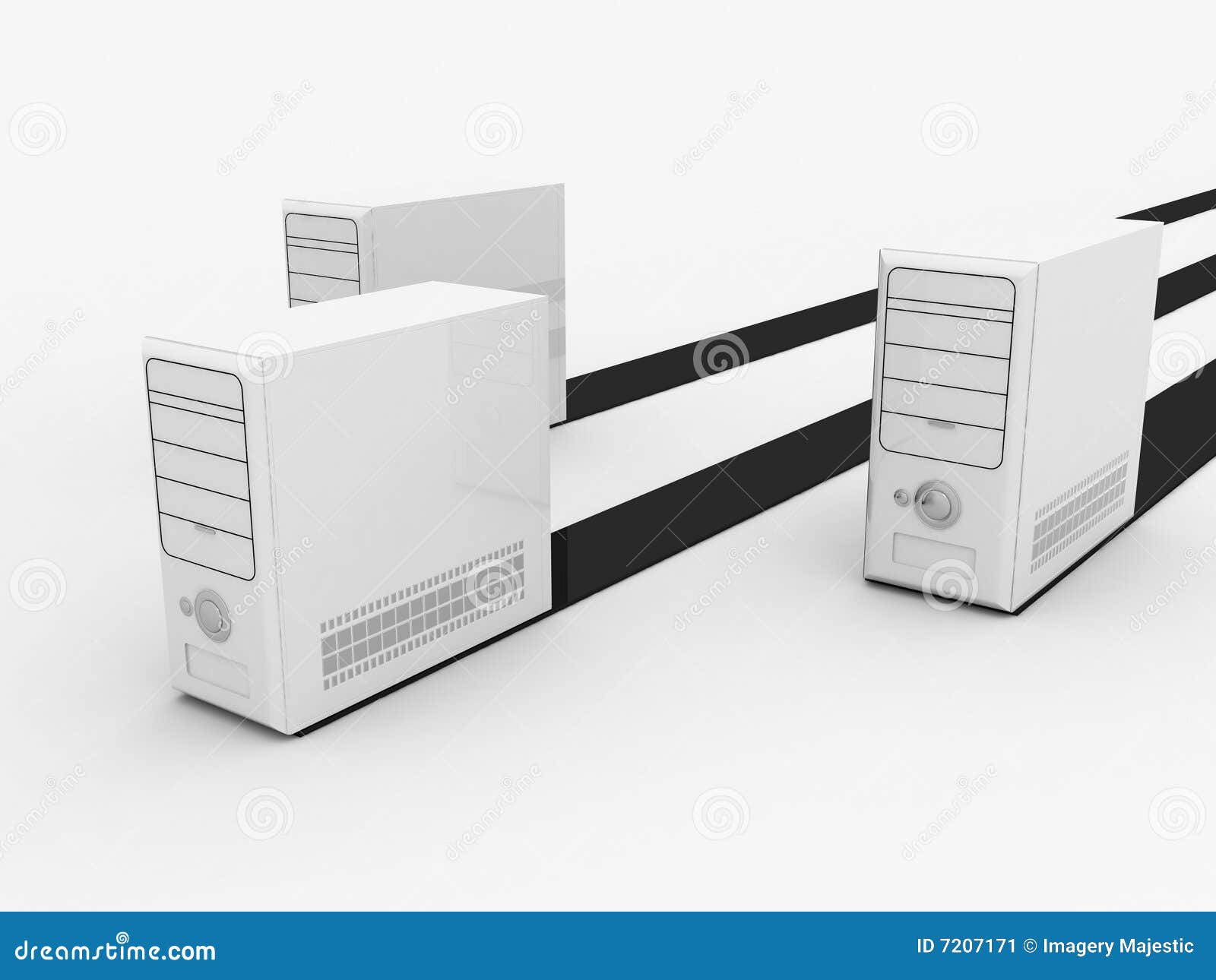 White Cpu with Black Stripes Stock Illustration - Illustration of ...