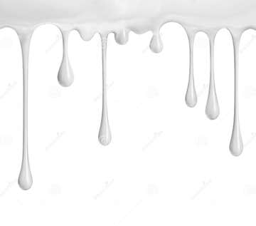 White Cream Drips on White Background Stock Illustration - Illustration ...