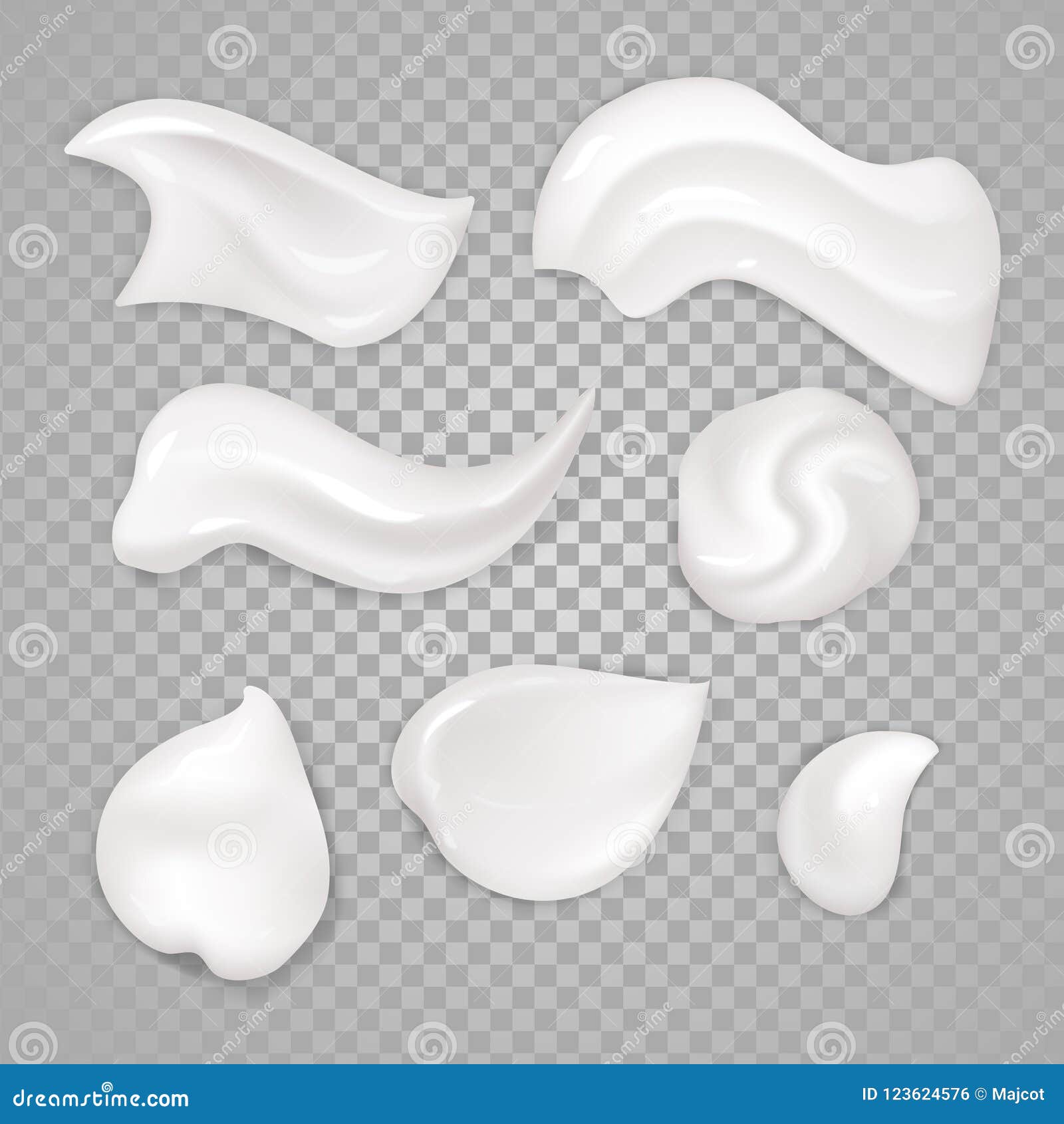 White cream elements stock vector. Illustration of facial - 123624576