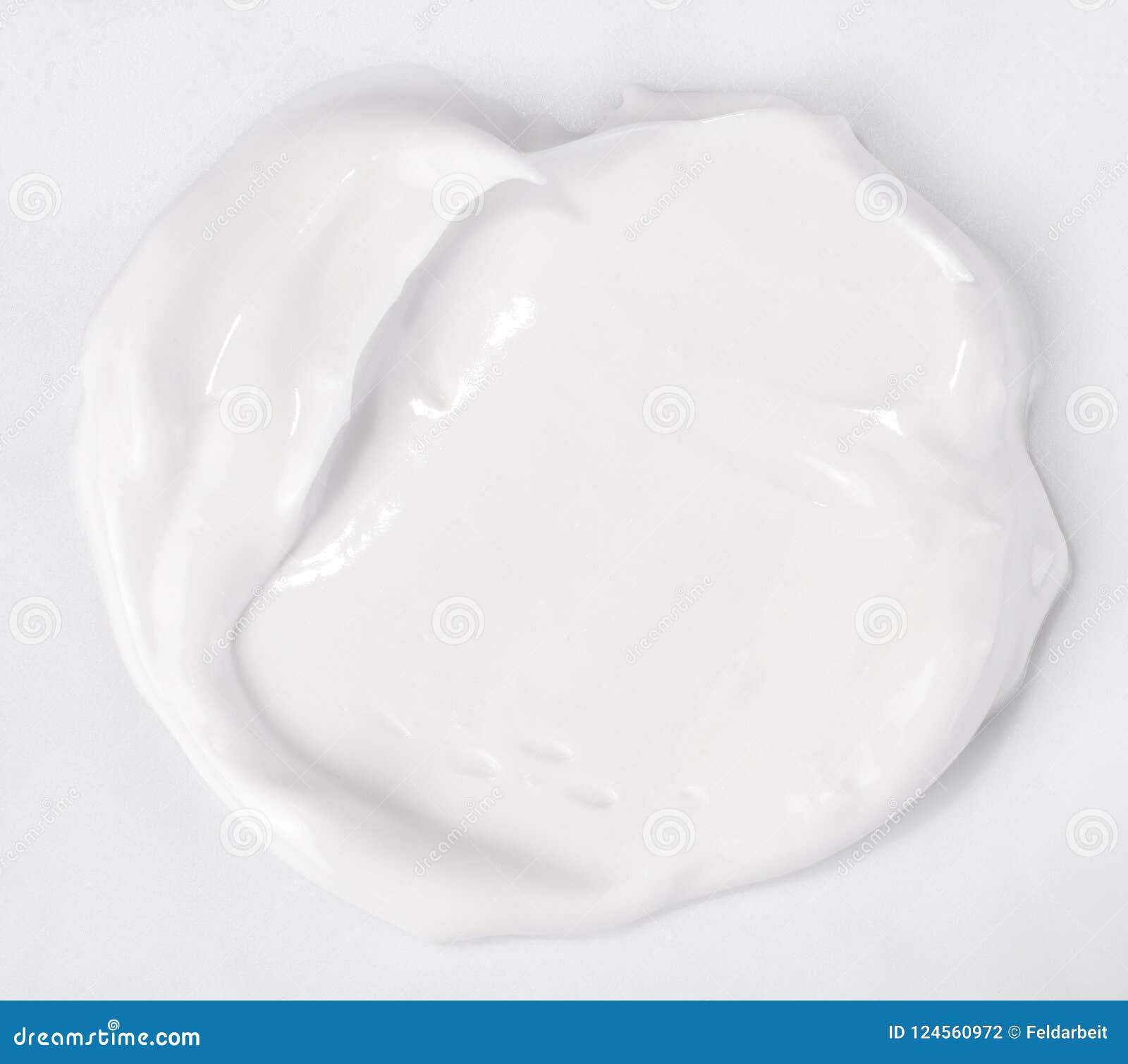 White Cream Isolated Over White Stock Photo - Image of stroke, smudge ...