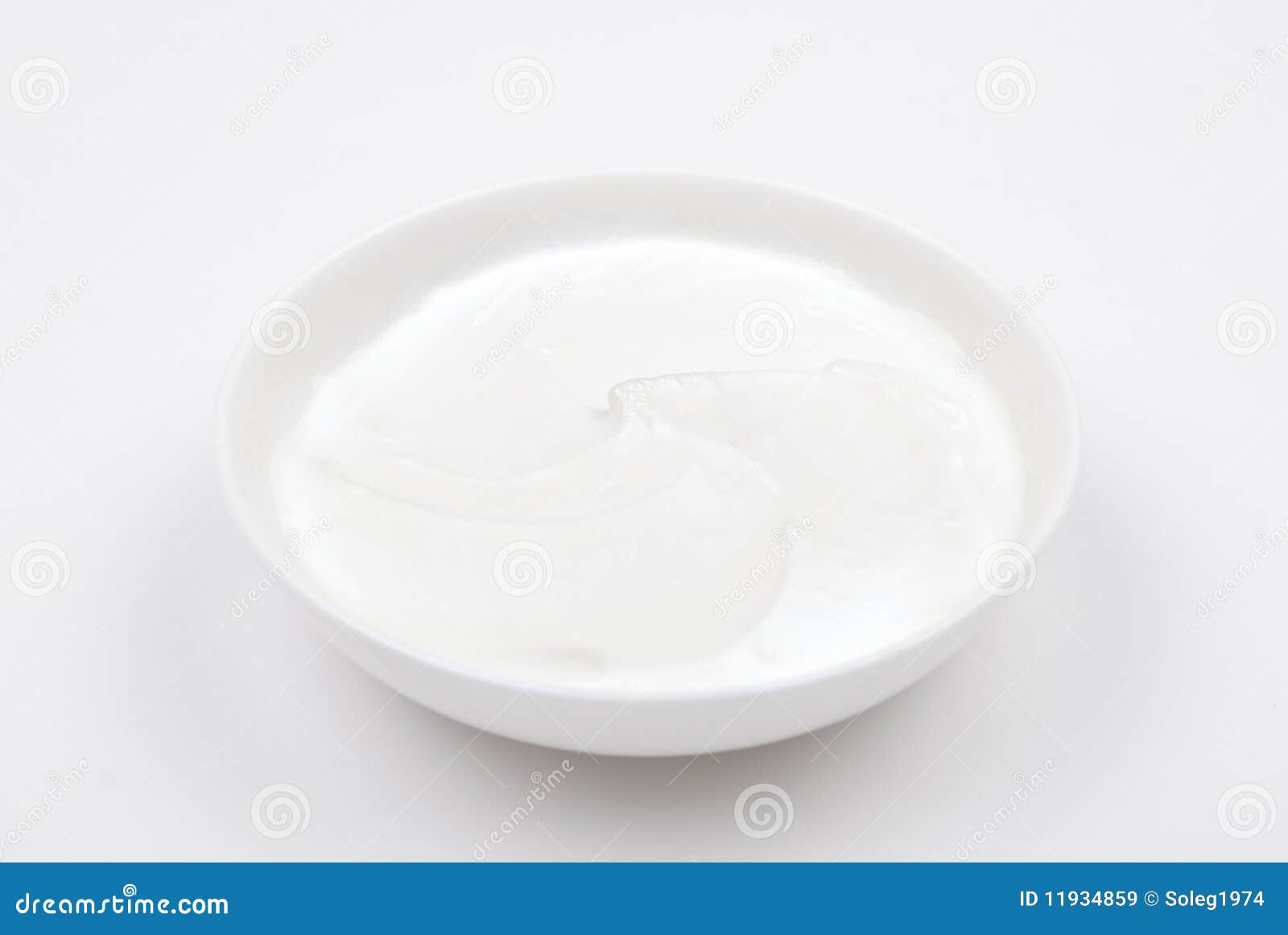 White Cream Served on a Saucer Stock Image - Image of nutrition ...