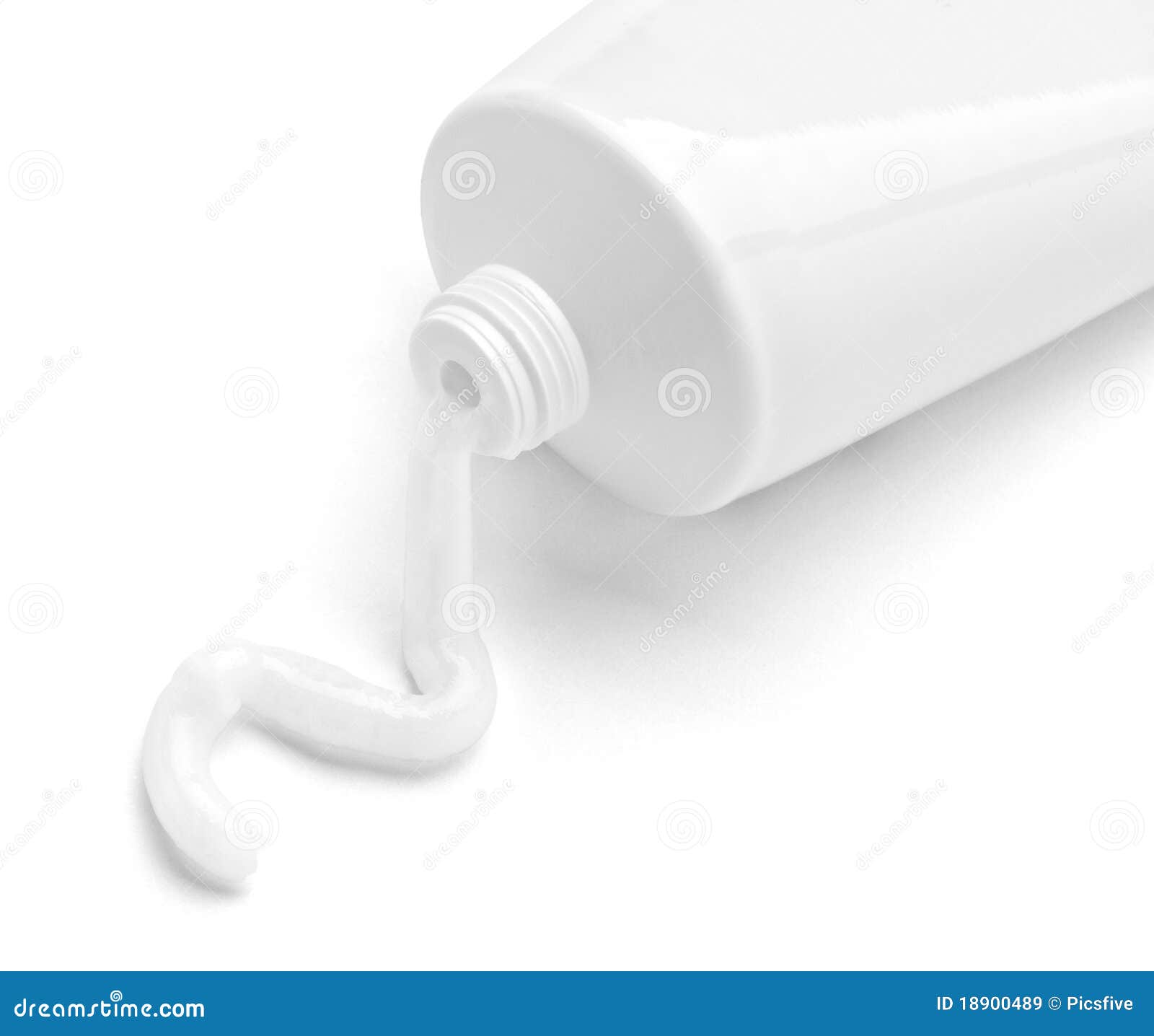 Cream Tube Wrapped In Ribbon On White Background. Cosmetics Blank ...