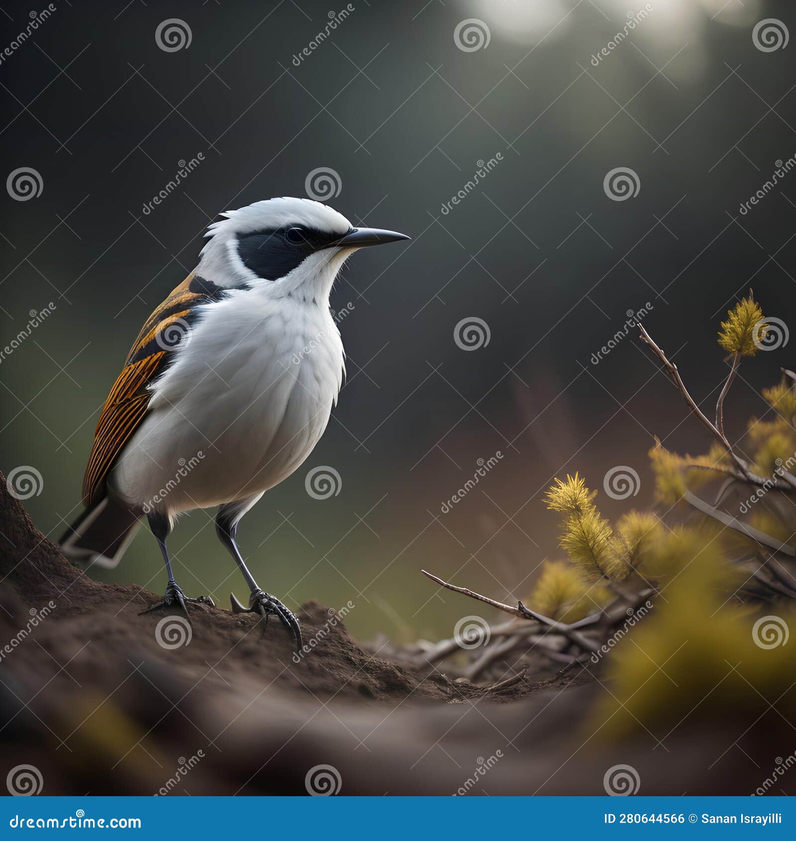 White-crested Bulbul, Copsychus Malabaricus. Generative Ai Stock ...