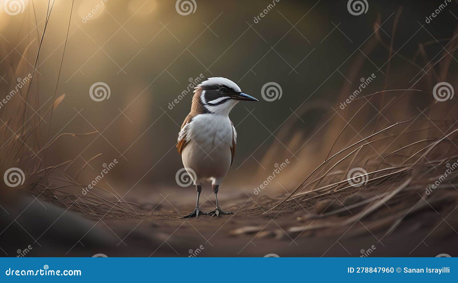 A White-crested Starling (Copsychus Saularis) Standing on the Ground ...