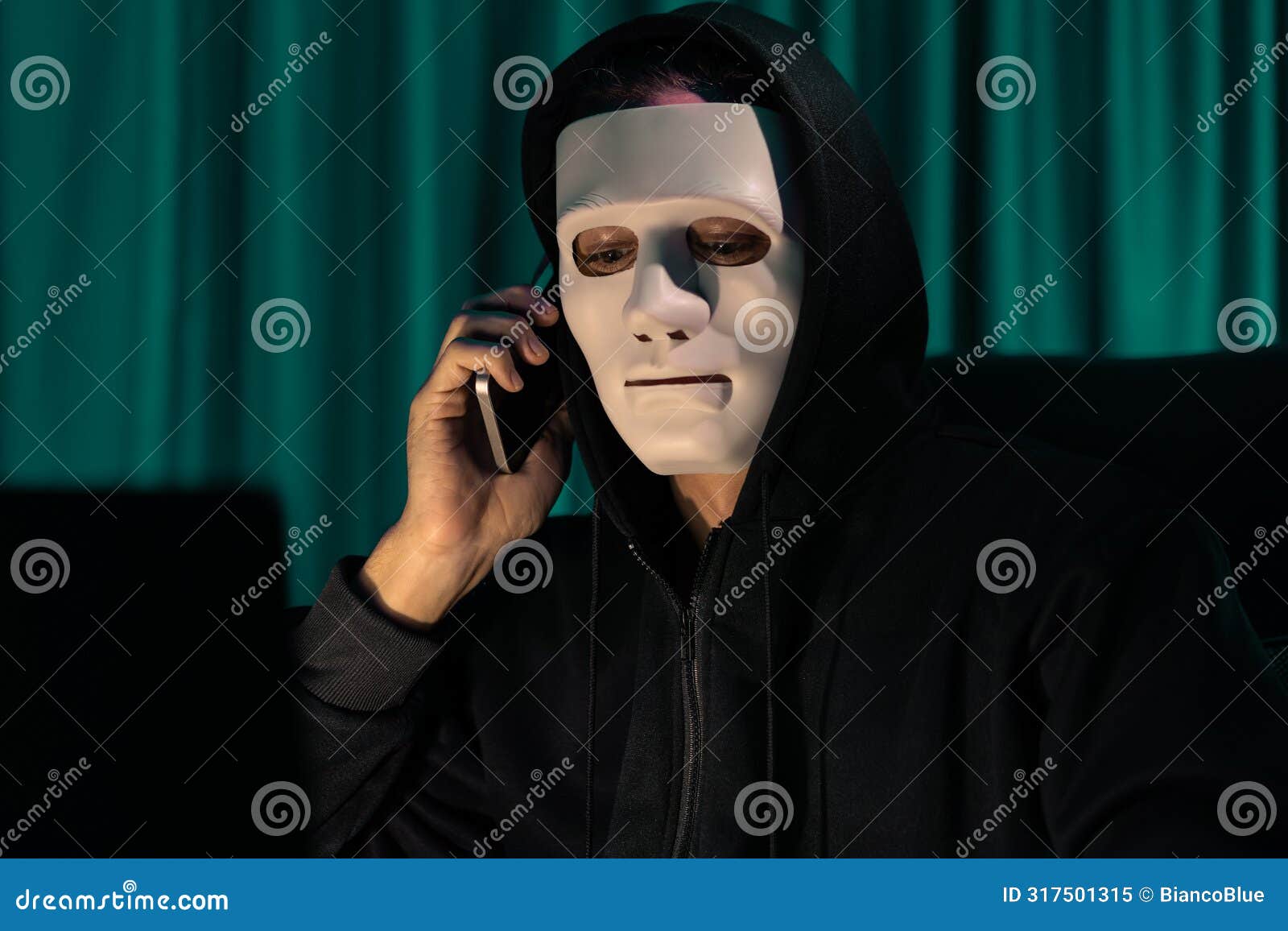 White Criminal Anonymous Mask Calling To it Owner To Threaten Ransom ...