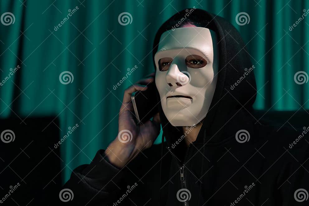 White Criminal Anonymous Mask Calling To it Owner To Threaten Ransom ...