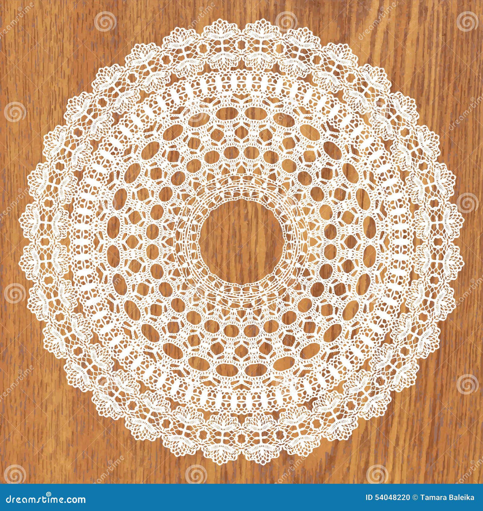 White crochet doily. stock vector. Illustration of classic - 54048220