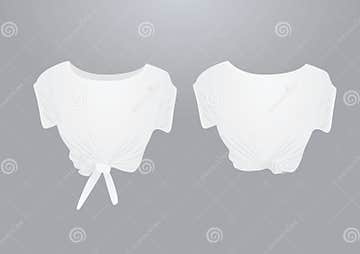 White crop top stock vector. Illustration of blank, short - 158030127