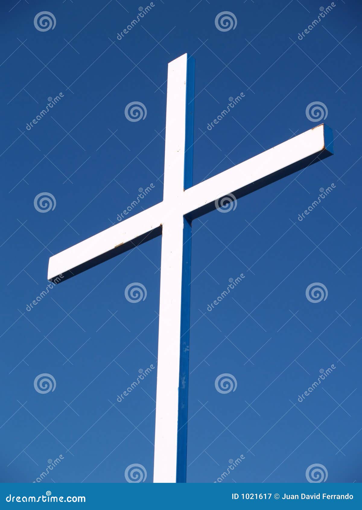 White cross stock image. Image of blue, religion, catholic - 1021617