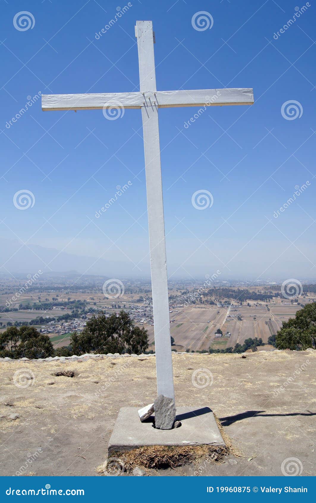 White cross stock image. Image of mexico, spiritual, view - 19960875