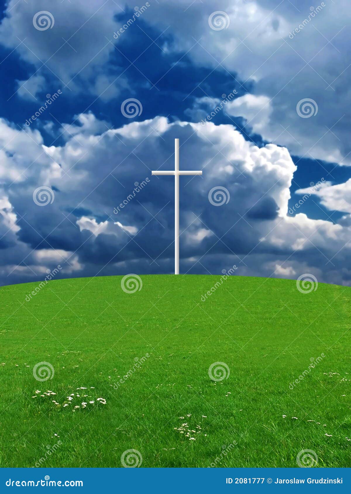 White cross stock image. Image of meadow, abstract, easter - 2081777