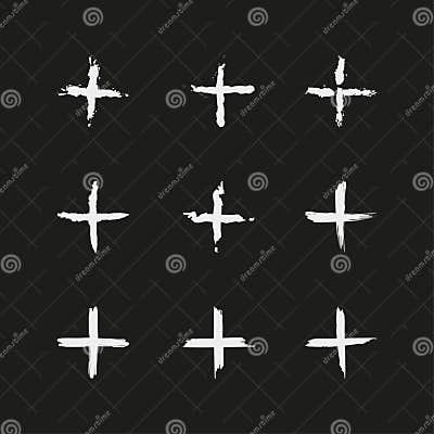 White Cross Chalk. Doodle White Cross Chalk. Vector Illustration Stock ...